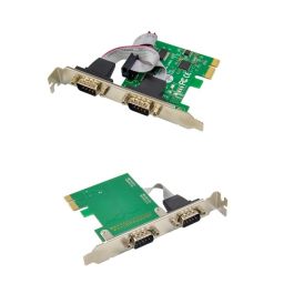 PCIe x1 AX99100 2S DB9 RS-232 Serial Port Card Chipset: ASIX AX99100